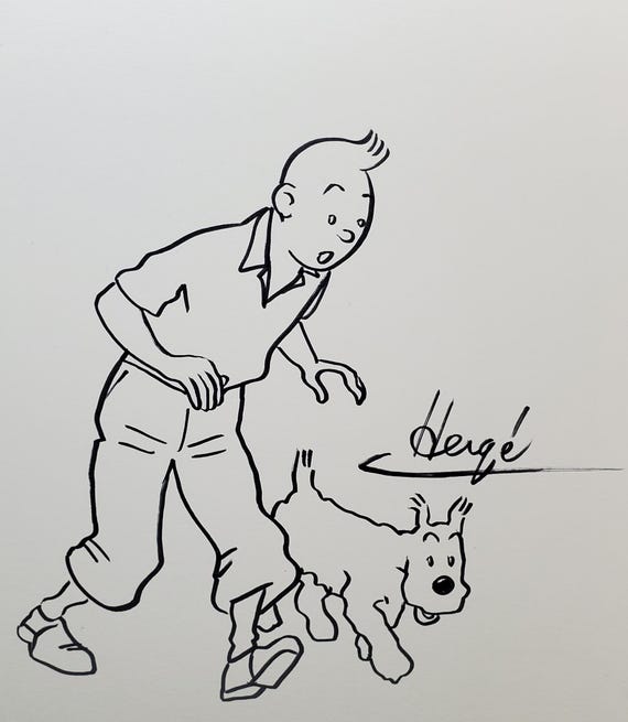 Tintin Face Drawing