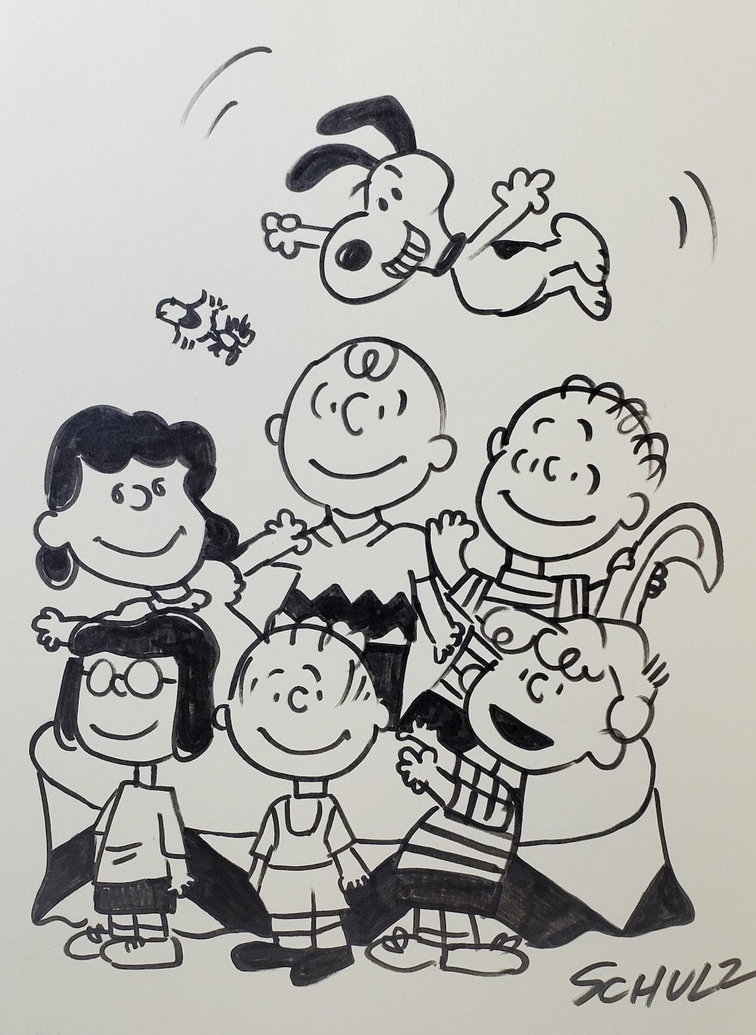 Snoopy Character Drawing, Charlie Brown Woodstock Artwork, Peanuts ...