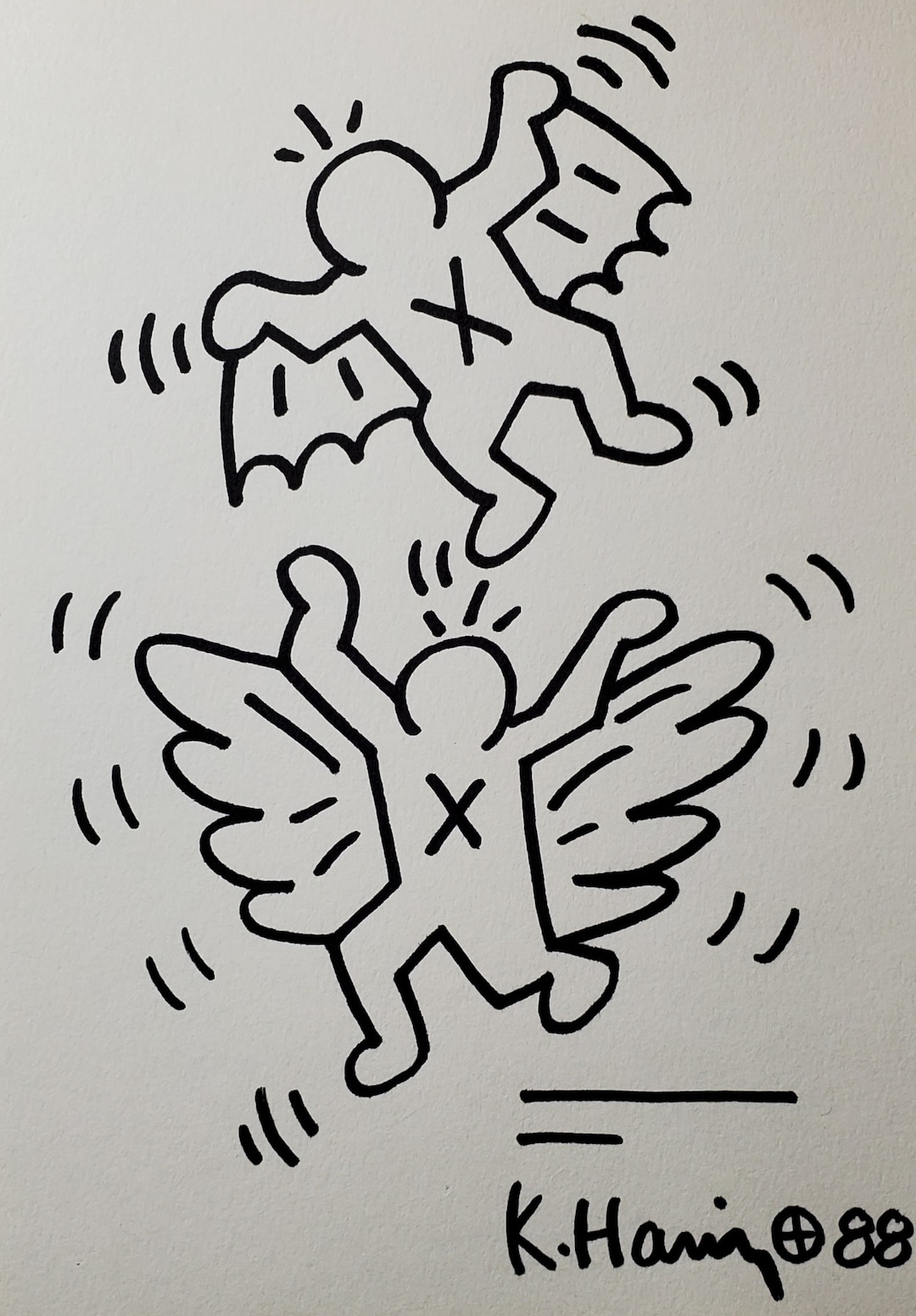 Keith Haring Artwork, Drawing Pop-art Vintage, NY Artist Art, Modern ...