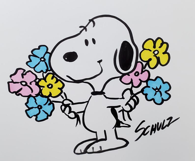 Color Snoopy Illustration Drawing, Charlie Brown Artwork, Peanuts Color ...