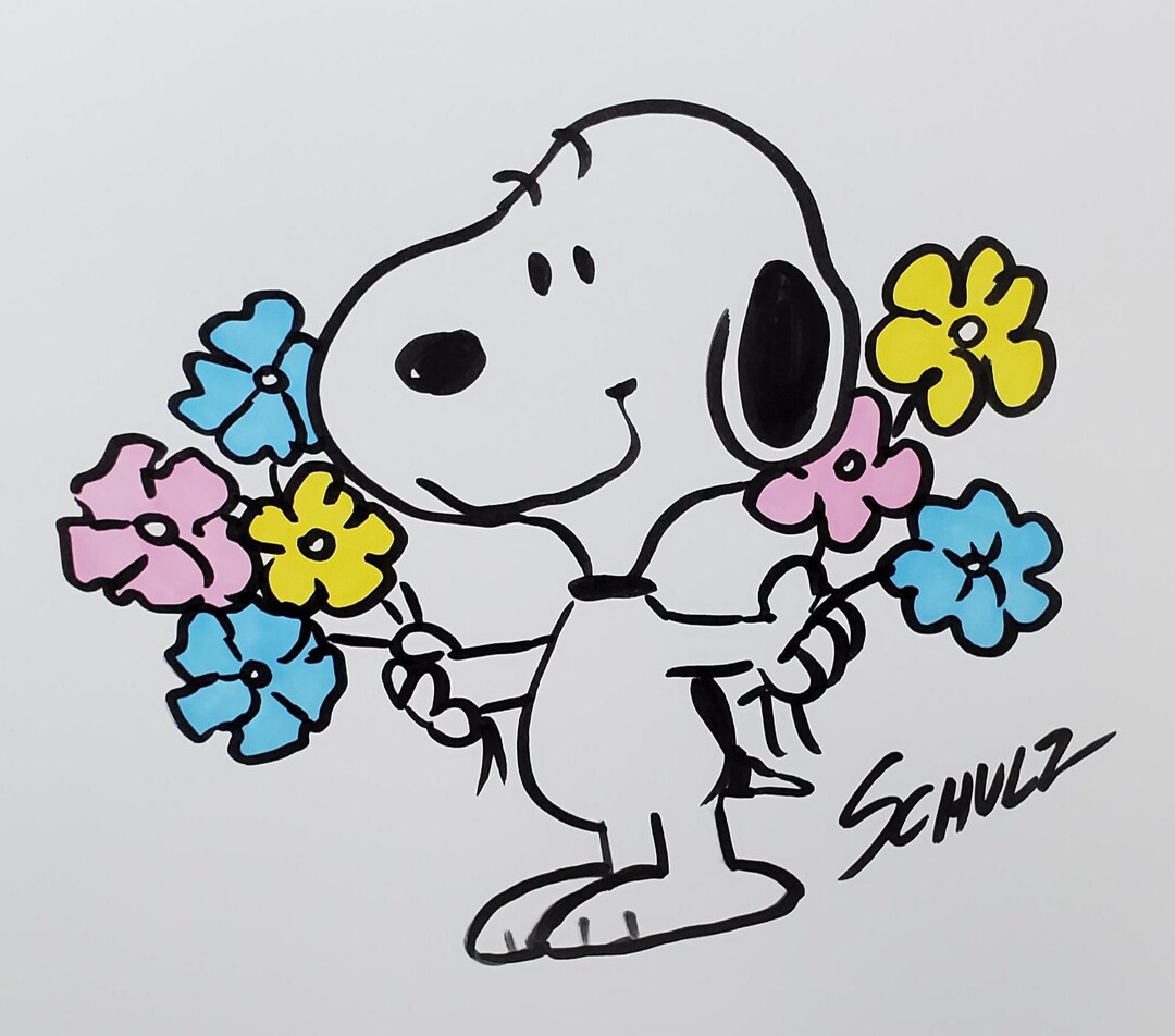 Snoopy Color Illustration Drawing, Charlie Brown Artwork, Peanuts Color ...