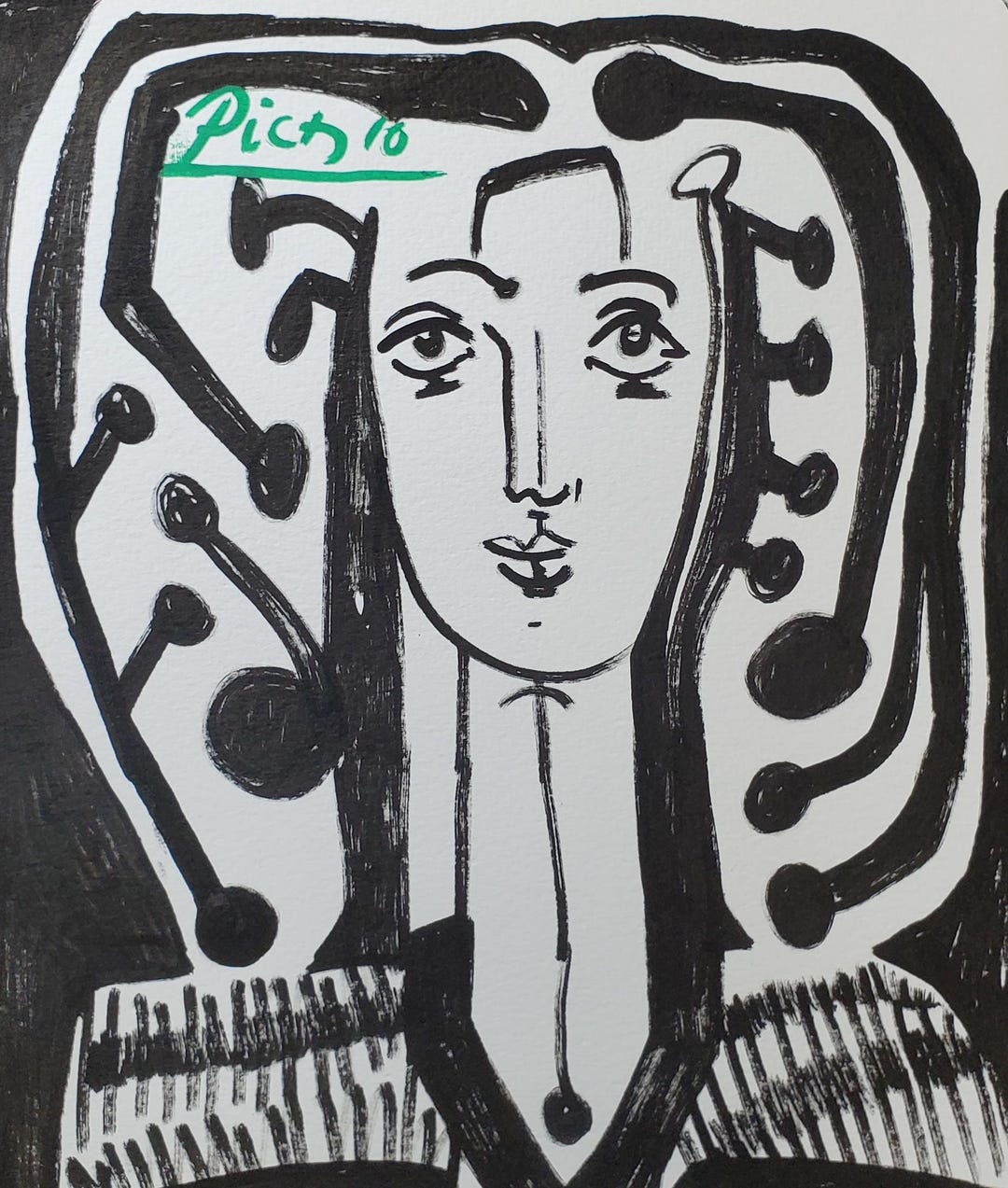 Pablo Picasso Cubism Drawing, Picasso Art, Drawing on Paper, Pablo ...