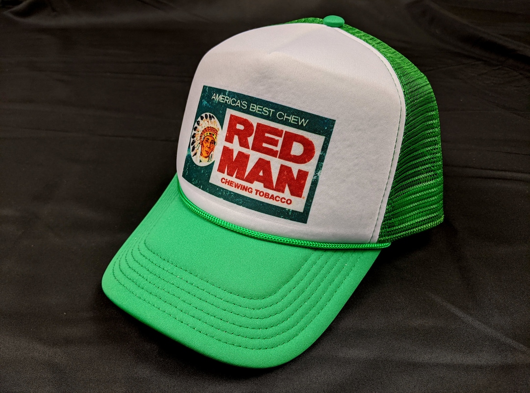 Red Man Chewing Tobacco Vintage Style Trucker Hat Classic Cap Snapback ...