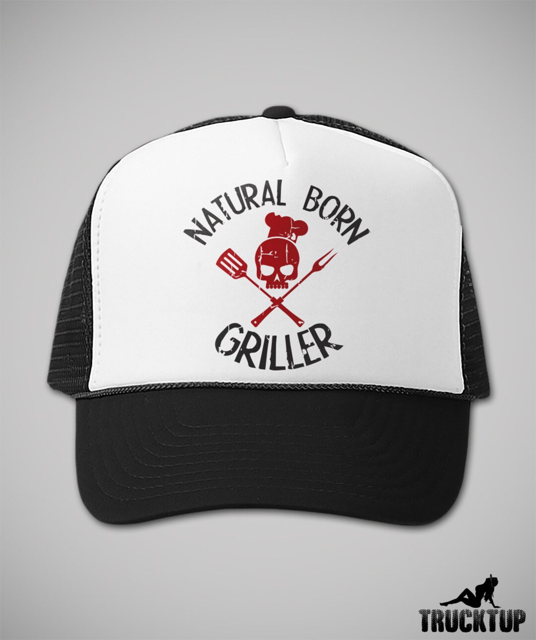Grilling Hats Natural Born Griller Trucker Barbecue Hat BBQ Cap ...