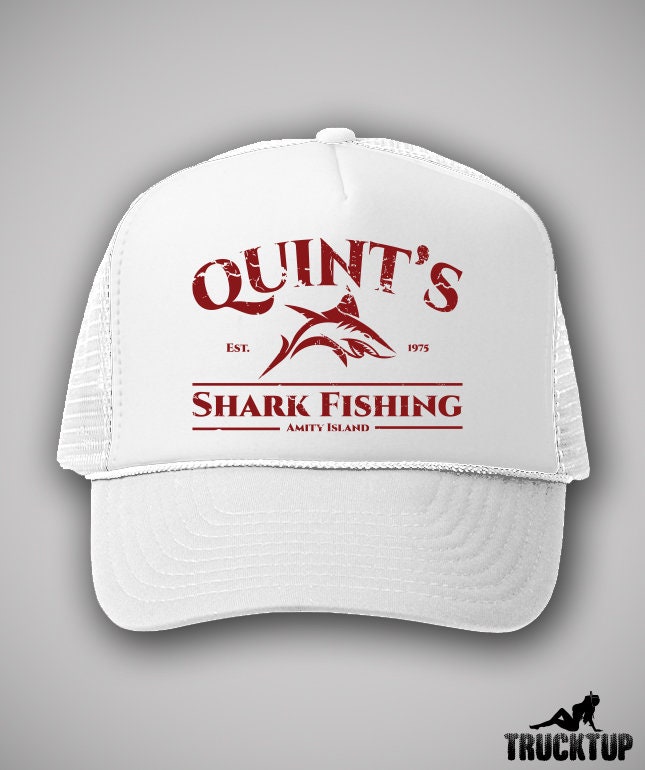 Quints Shark Fishing Hat Shark Movie Trucker 70s Retro - Etsy