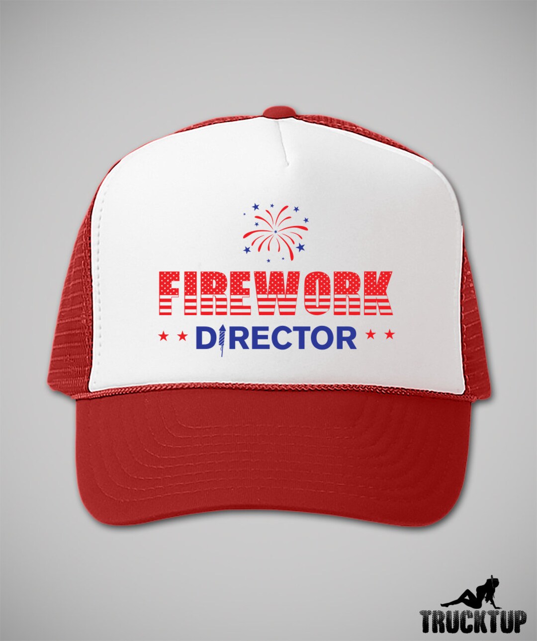 4th of July Party Hats, Firework Director Trucker Hat, Independence Day ...