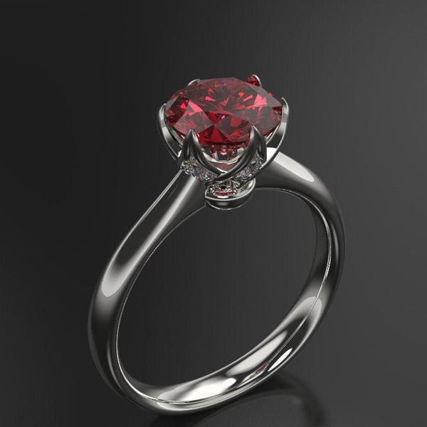 Gold Ruby Ring - Etsy