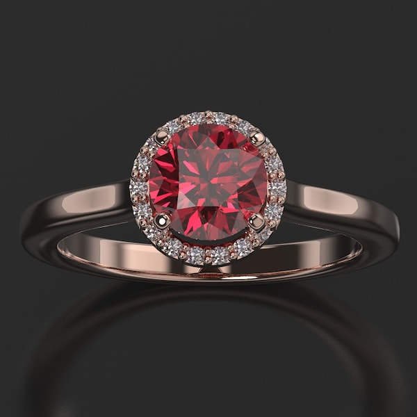 Gold Ruby Ring - Etsy