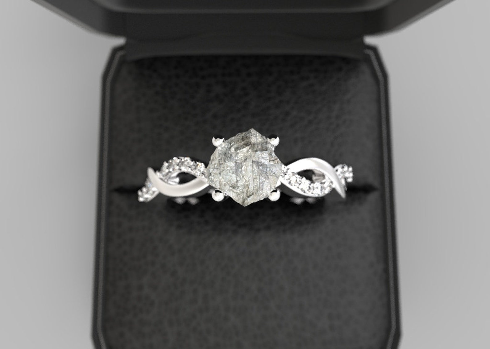 Rose Gold Raw Diamond Engagement Ring Rose Gold Raw Diamond | Etsy