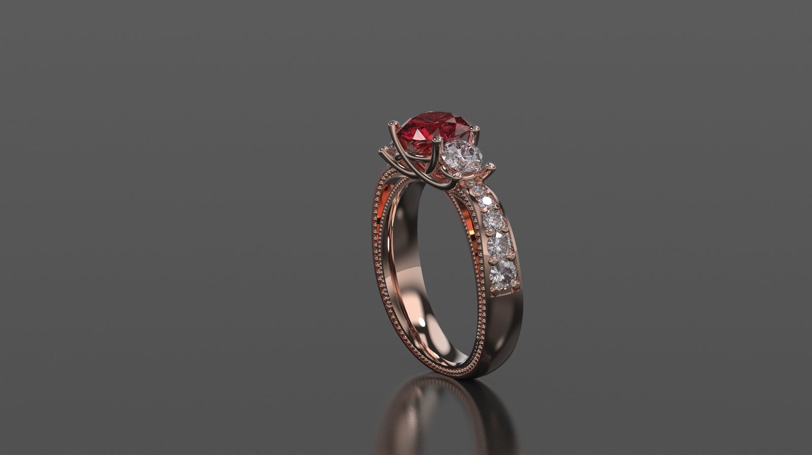 Ruby Engagement Ring Rose Gold Engagement Ring Ruby Ring Ruby - Etsy