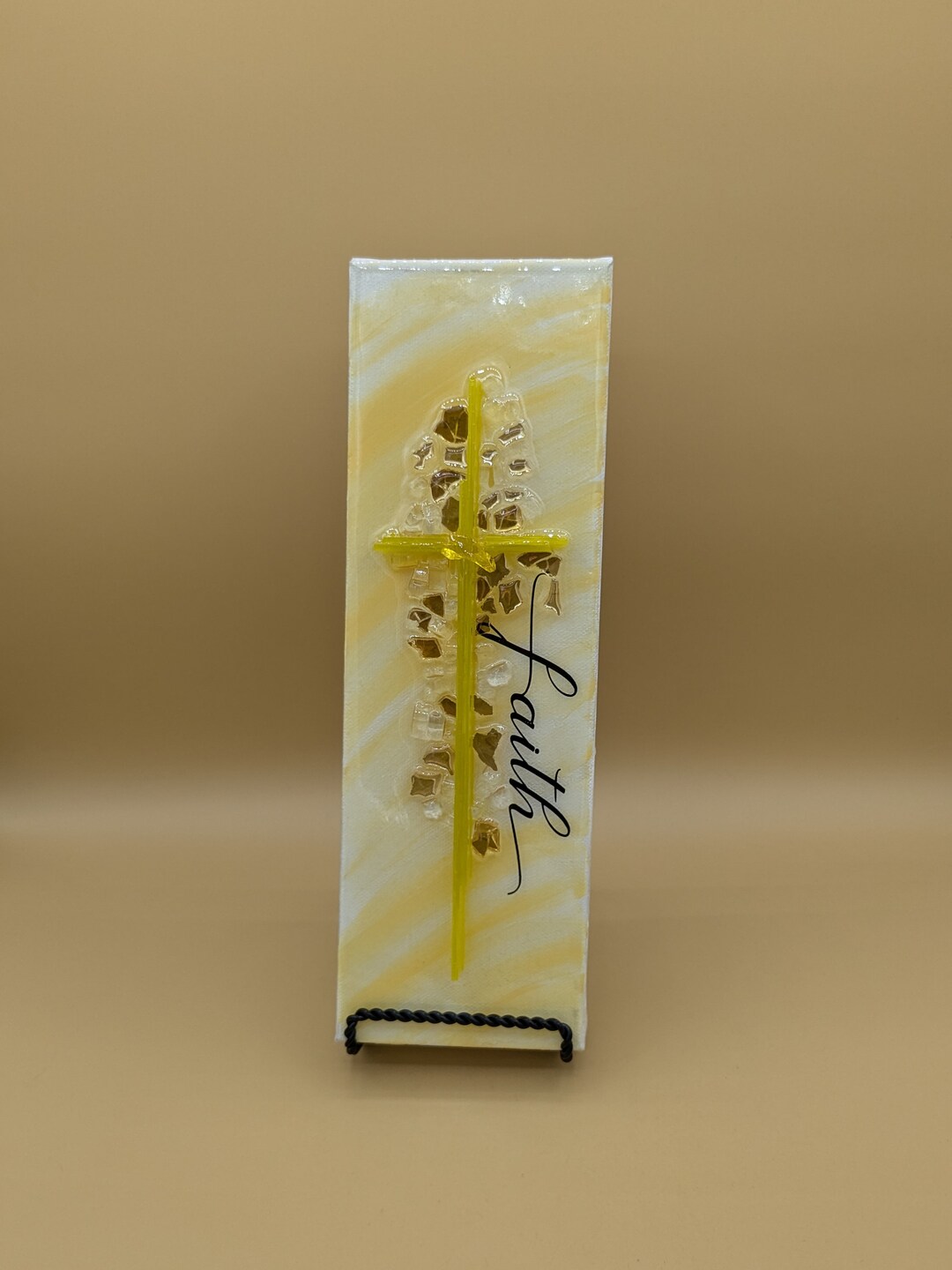 Glass Cross-12x4 With Stand - Etsy