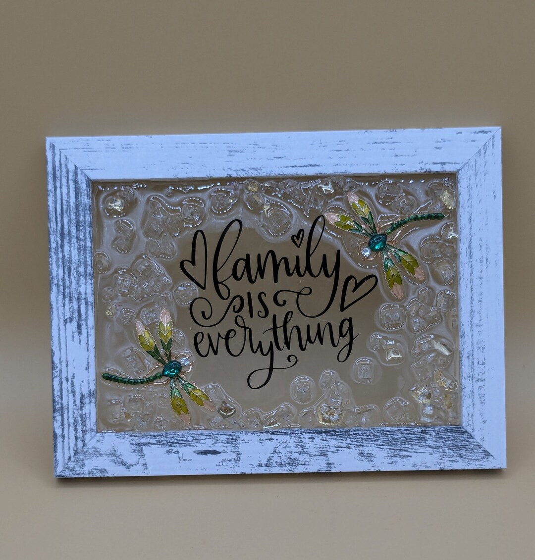 Family is Everything- Frame With Resin - Etsy
