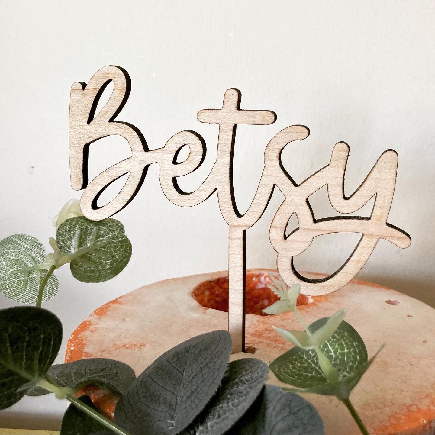 Wooden Cake Topper Name Cake Topper Personalised Birthday - Etsy