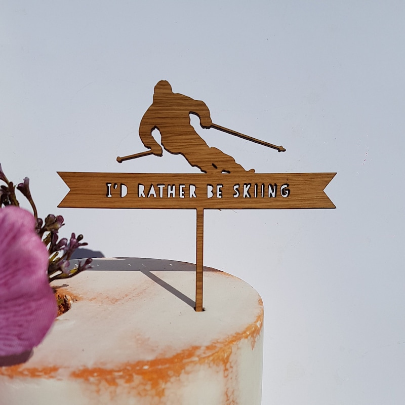 Ski Cake Topper - Etsy