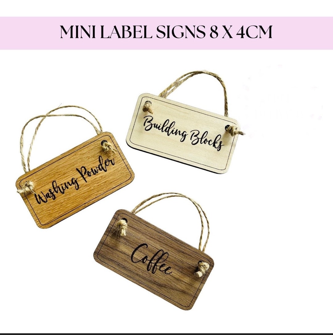 Personalised Miniature Wooden Signs, Minimalist Sign, Any Text Custom ...
