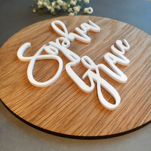 Floral Personalised Sign Wooden Round Name Plaque Wall | Etsy