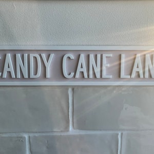 Candy Cane Lane Sign Pink Christmas Decor - Etsy