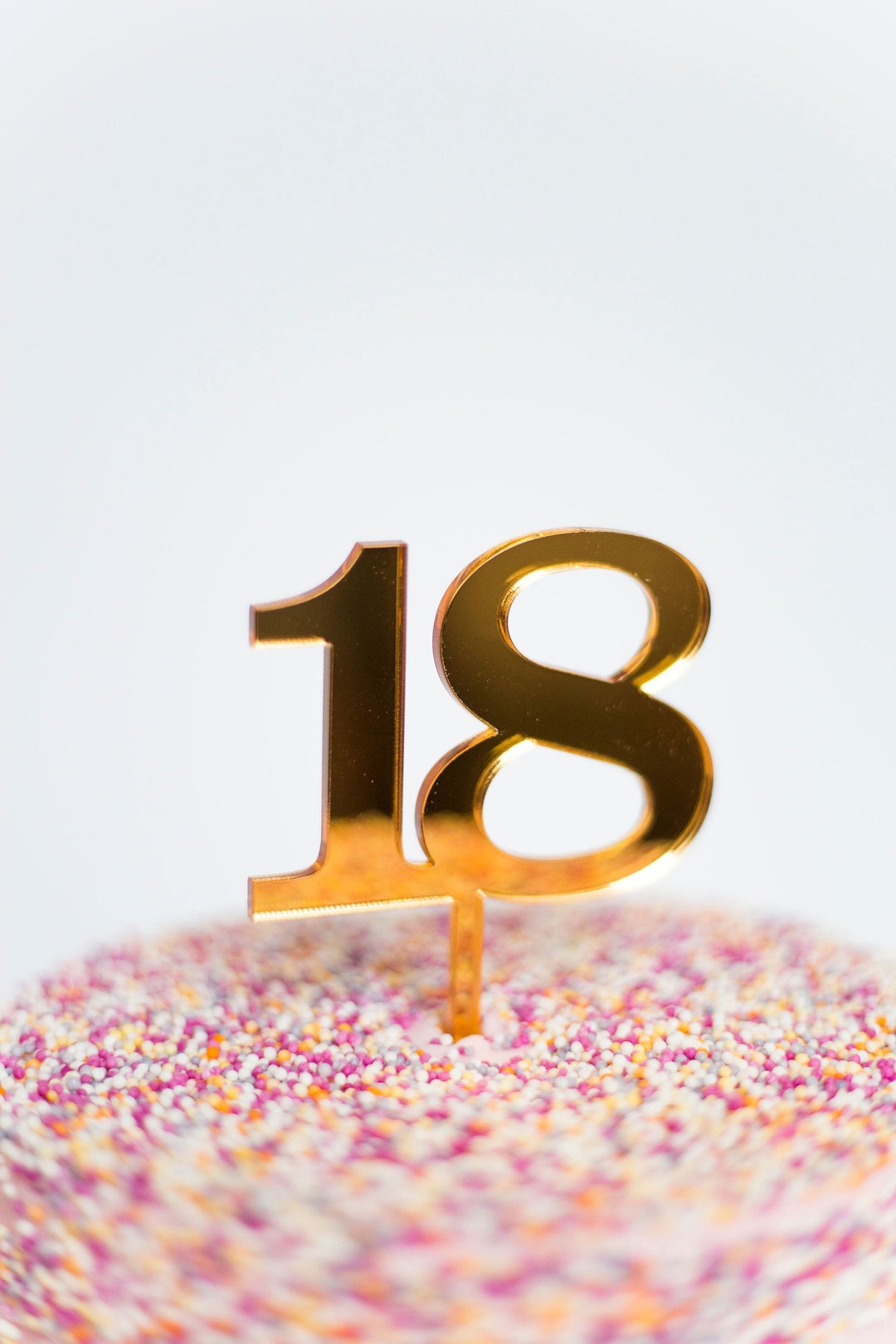 18 Cake Topper, Number Age Cake Topper Wood or Acrylic, Cake Topper ...