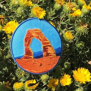3" Circle Arches Patch - Delicate Arch National Park Patch - Iron on or ...