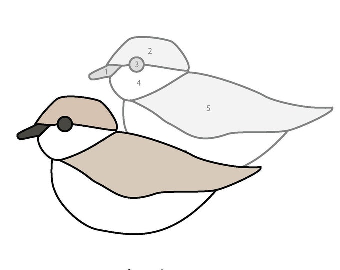 STAINED GLASS PATTERN, Sandpiper Stained Glass Pattern, Digital ...