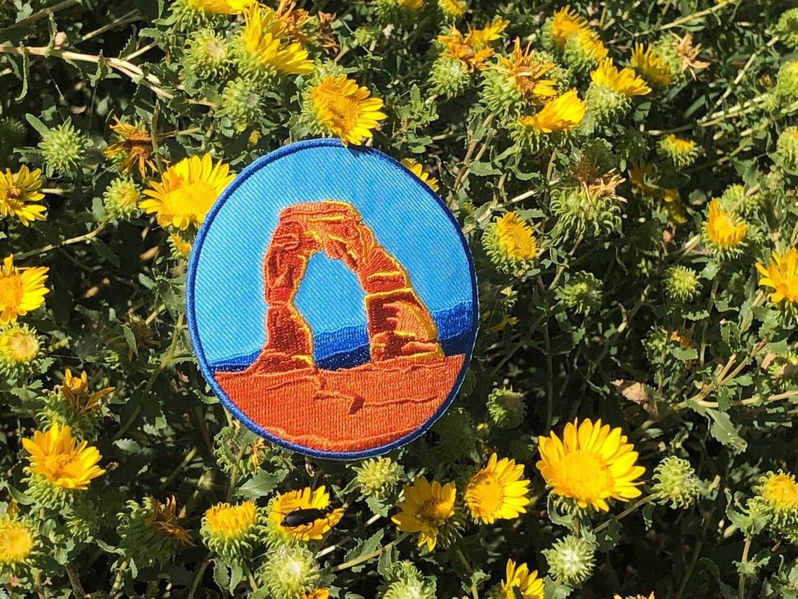 3" Circle Arches Patch - Delicate Arch National Park Patch - Iron on or ...