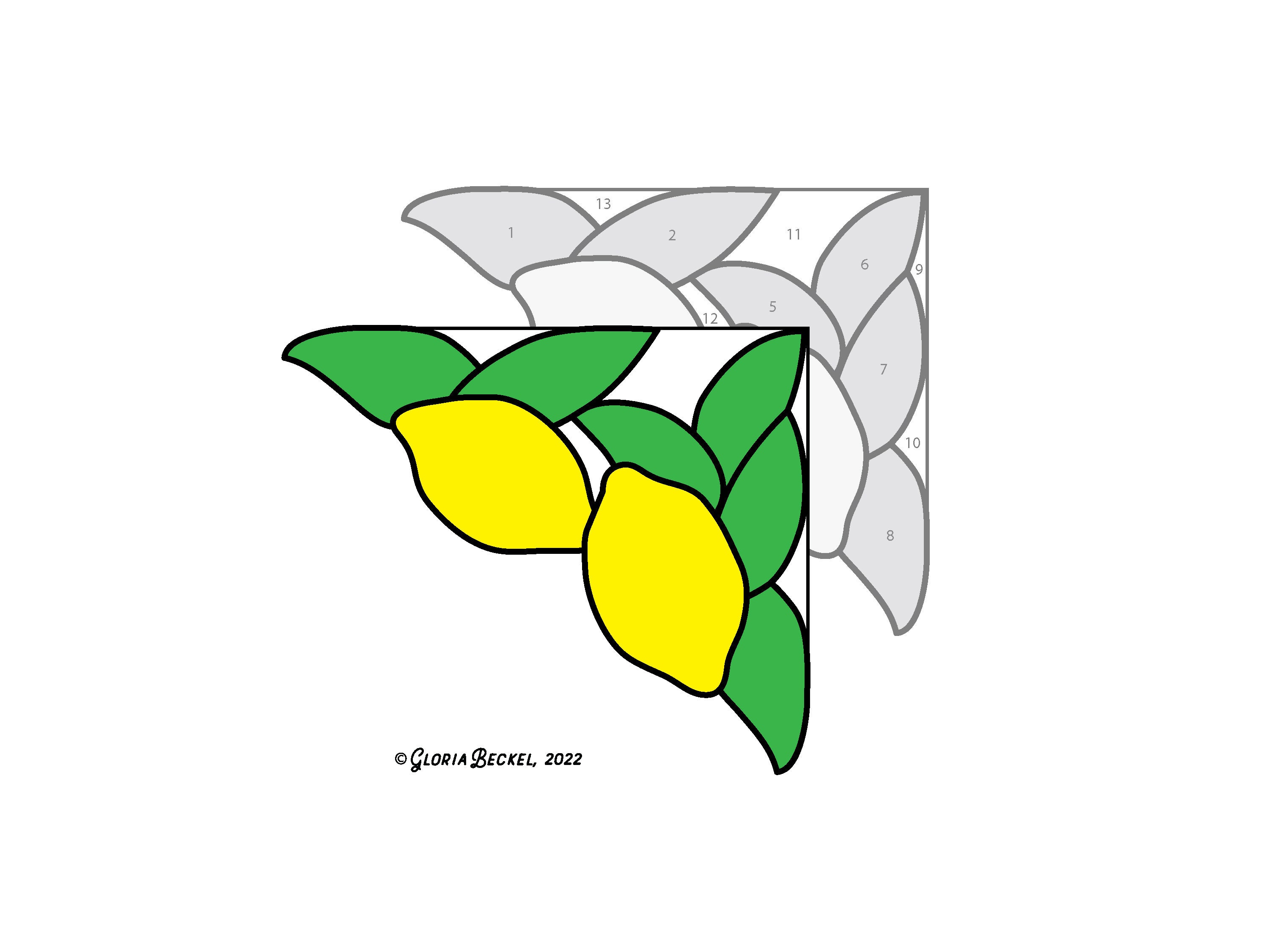 Lemon Corner Hobby License Stained Glass Pattern Beginner - Etsy