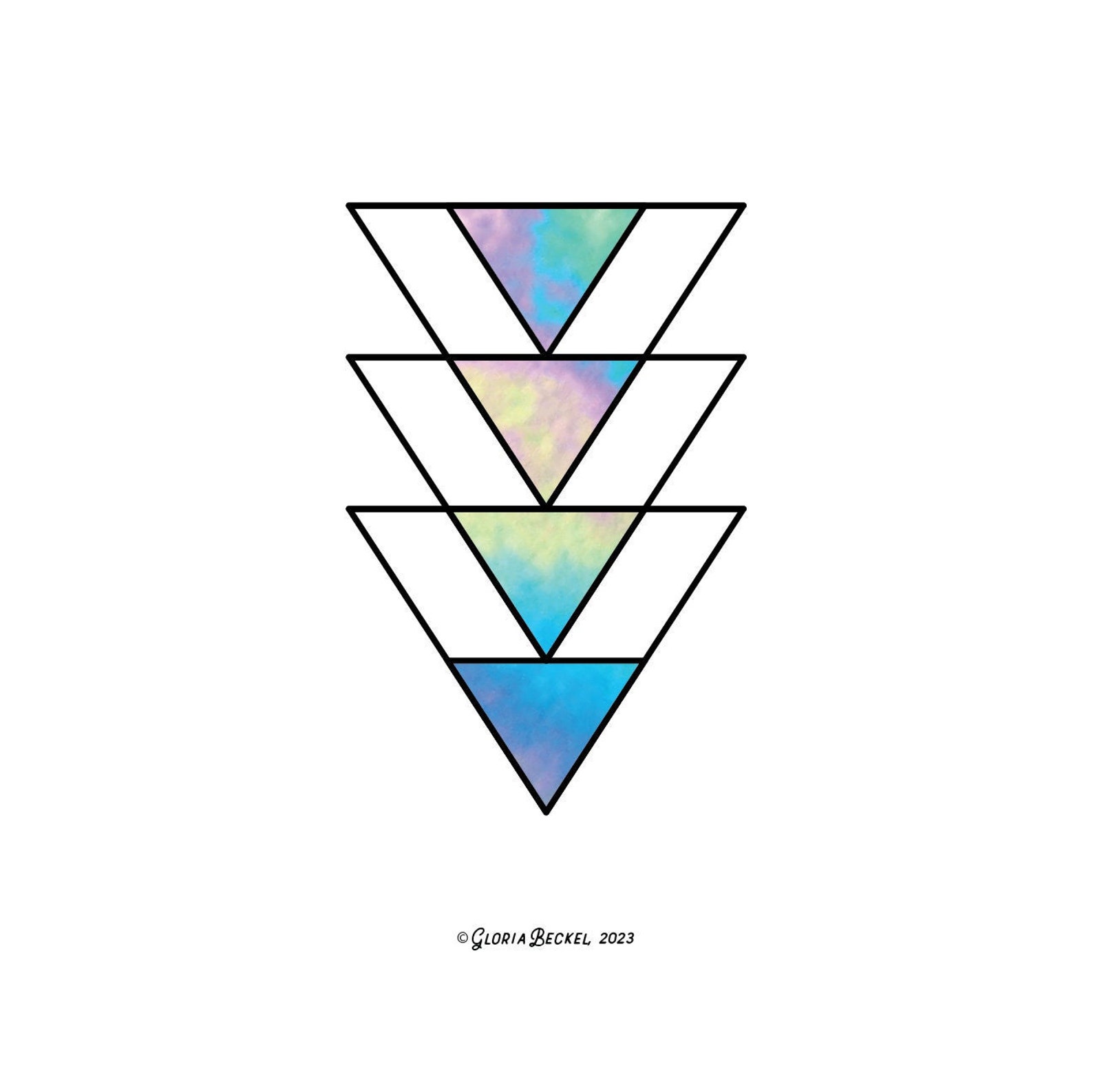 Geometric Triangles Hobby License Beginner to Intermediate Stained ...