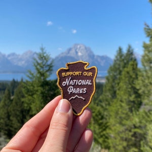 Mini Support Our National Parks - Iron on Explorer Embroidered Badge - Etsy
