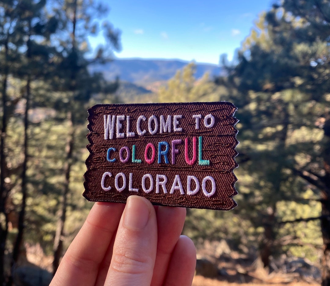Colorful Colorado Welcome Sign - Welcome to the Rocky Mountains Patch ...