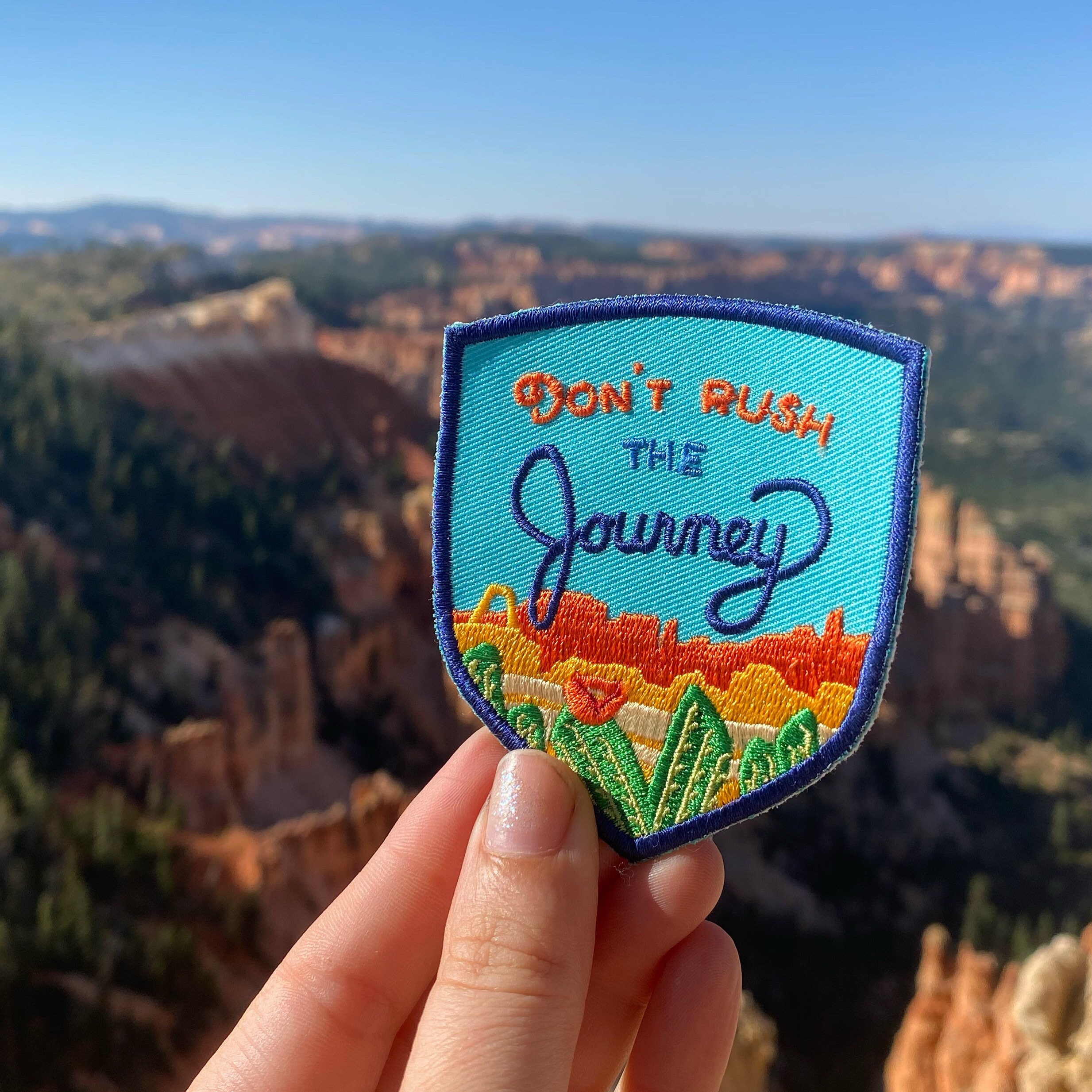 Don't Rush the Journey Patch Iron on Explorer | Etsy