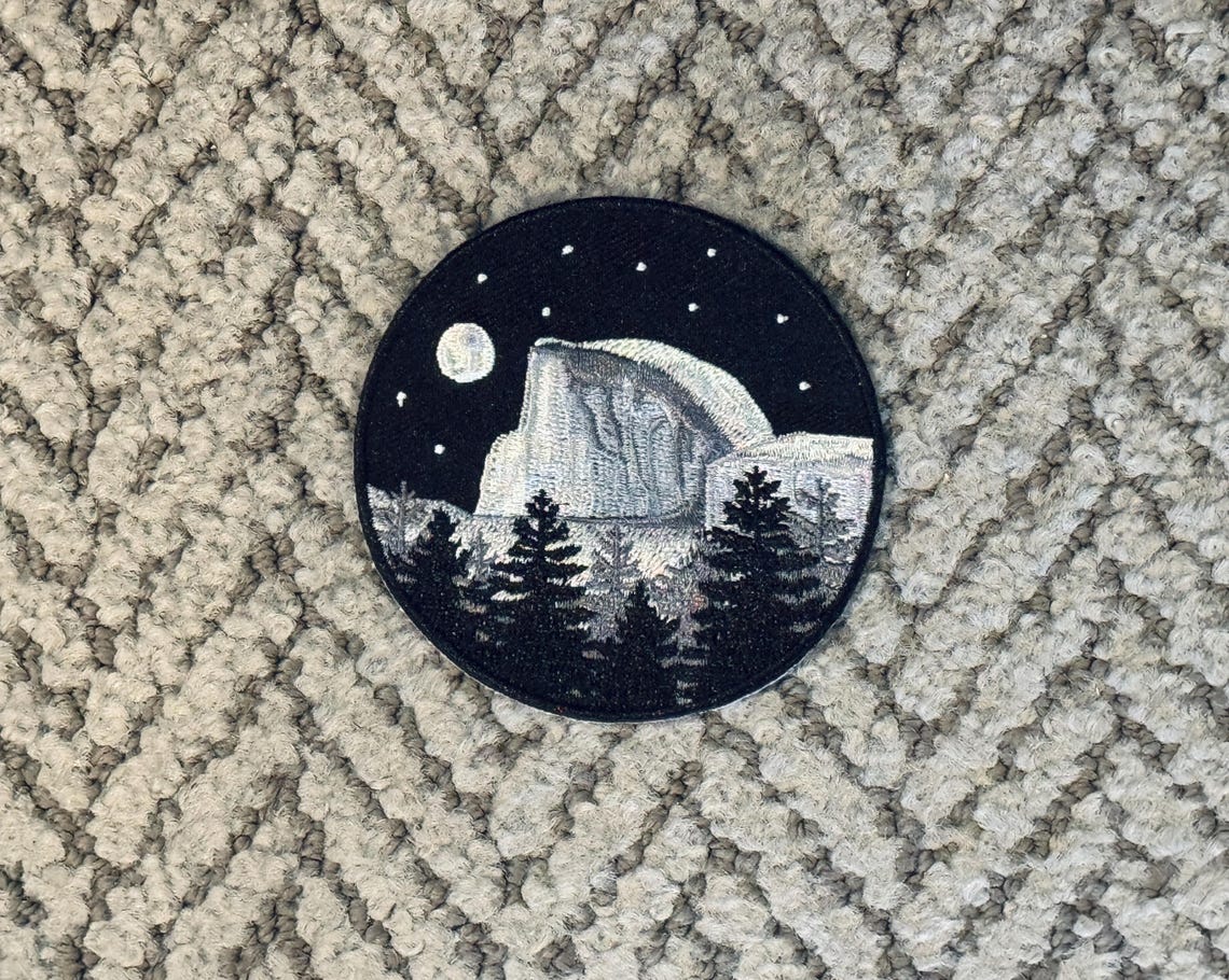 Yosemite - Half Dome Patch - 3" Circle Iron on Explorer Embroidered ...