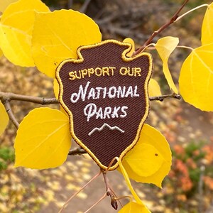 Mini Support Our National Parks - Iron on Explorer Embroidered Badge - Etsy