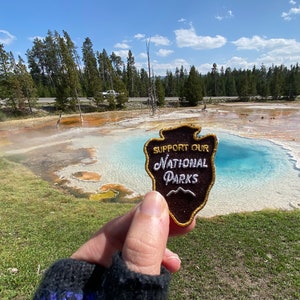 Mini Support Our National Parks - Iron on Explorer Embroidered Badge - Etsy