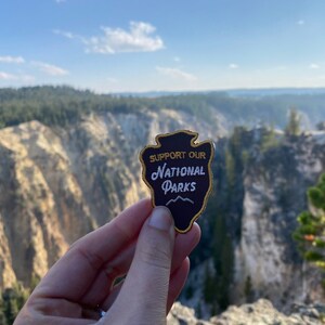 Mini Support Our National Parks - Iron on Explorer Embroidered Badge - Etsy