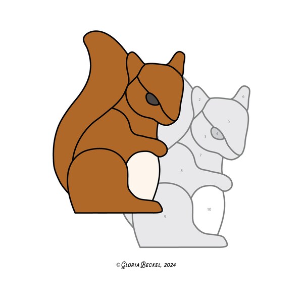 Stained Glass Squirrel Pattern - Etsy