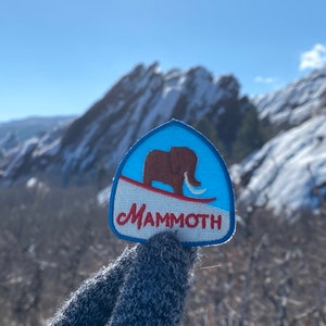 Mini Mammoth Ski Area Patch - Vintage Inspired Design - Iron on ...