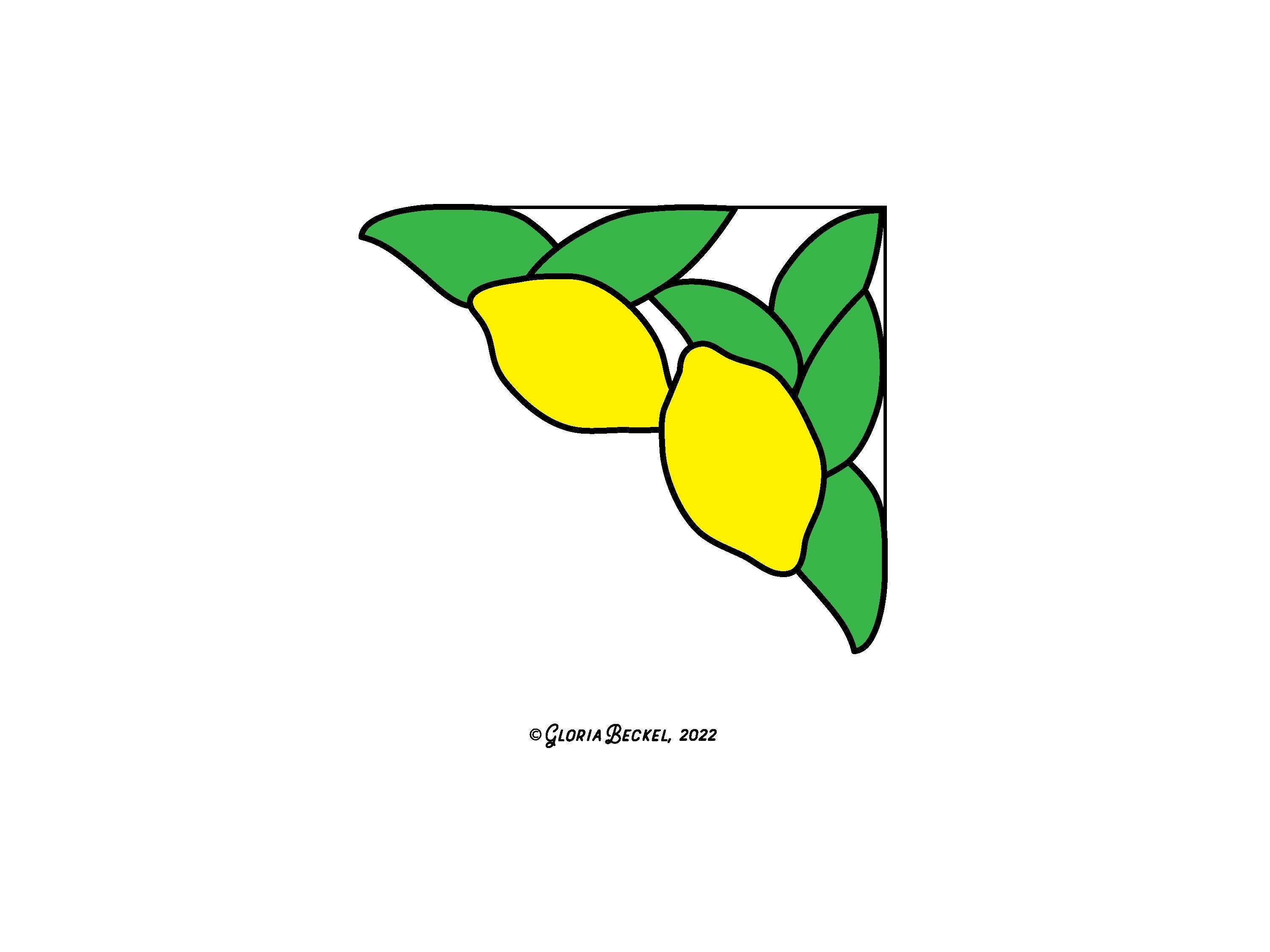 Lemon Corner Hobby License Stained Glass Pattern Beginner - Etsy