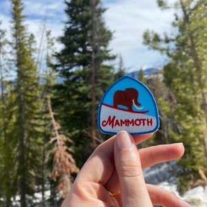 Mini Mammoth Ski Area Patch - Vintage Inspired Design - Iron on ...