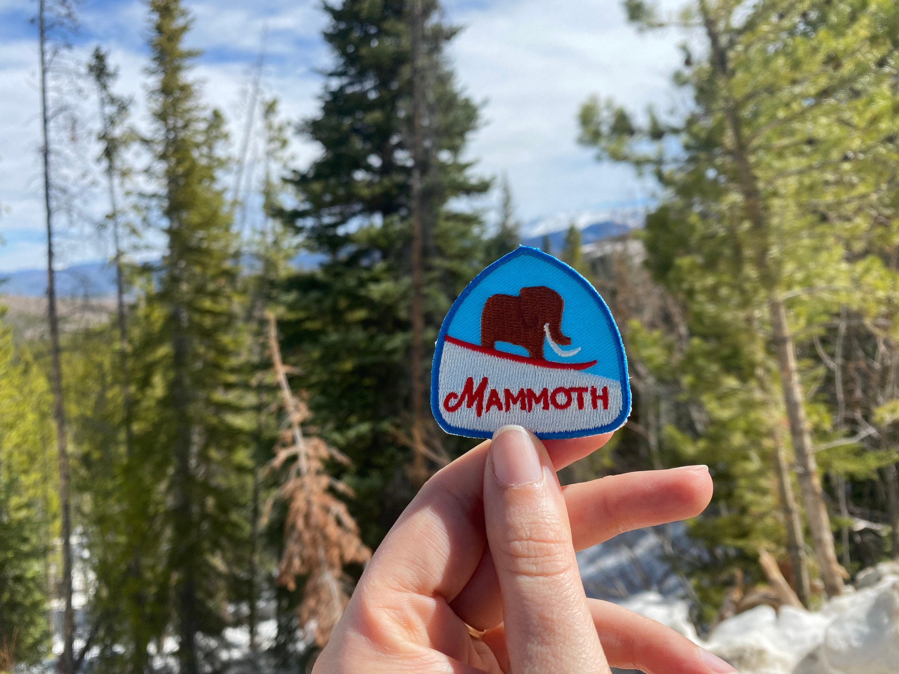 Mini Mammoth Ski Area Patch vintage inspired design Iron | Etsy