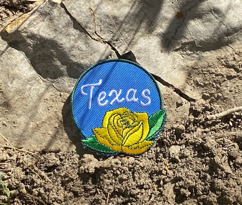 Yellow Rose of Texas Patch - Iron on Explorer Embroidered Badge - Etsy