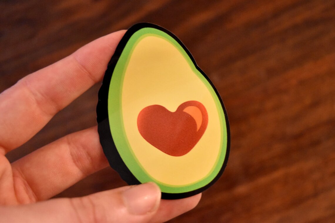 Avocado Vinyl Sticker - I Love Avocados - Heart Laptop Sticker or Car ...
