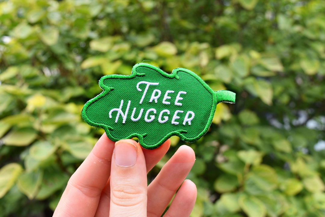 Tree Hugger Patch Iron on Environmentalist Badge - Etsy