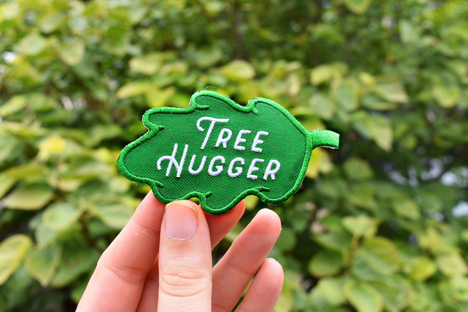 Tree Hugger Patch - Iron on Environmentalist Badge - Etsy