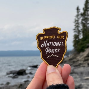 Mini Support Our National Parks - Iron on Explorer Embroidered Badge - Etsy
