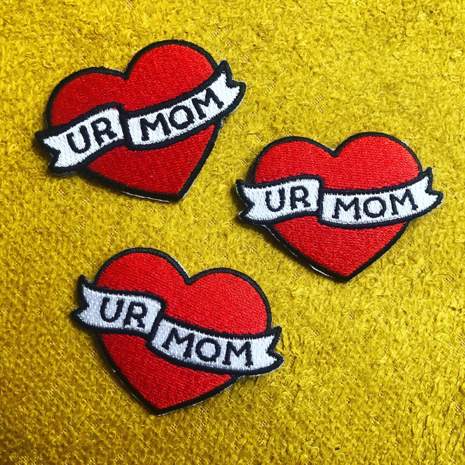 Mini UR MOM Patch Red and White Sew on or Iron on Patch Your - Etsy