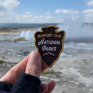 Mini Support Our National Parks - Iron on Explorer Embroidered Badge - Etsy