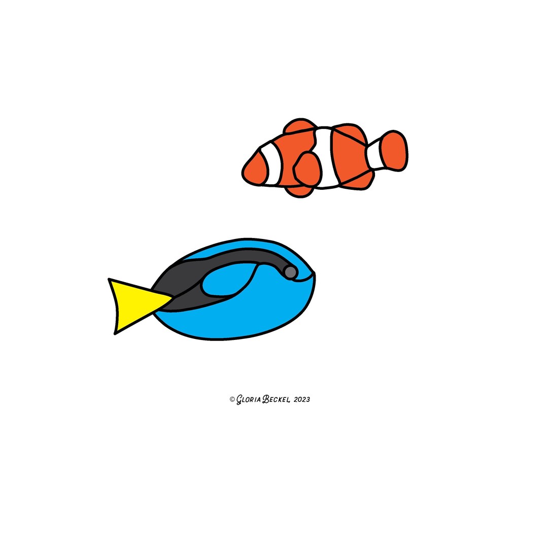 Clown Fish + Blue Hippo Tang Hobby License Beginner Tropical Reef ...