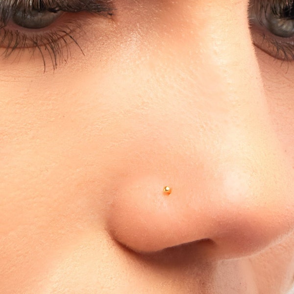Tiny Nose Stud - Etsy