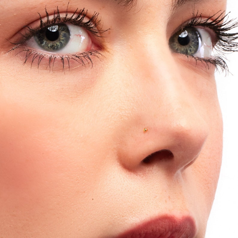 Teeny Tiny Sterling Silver 1mm Ball Nose Stud Nose Ring - Etsy