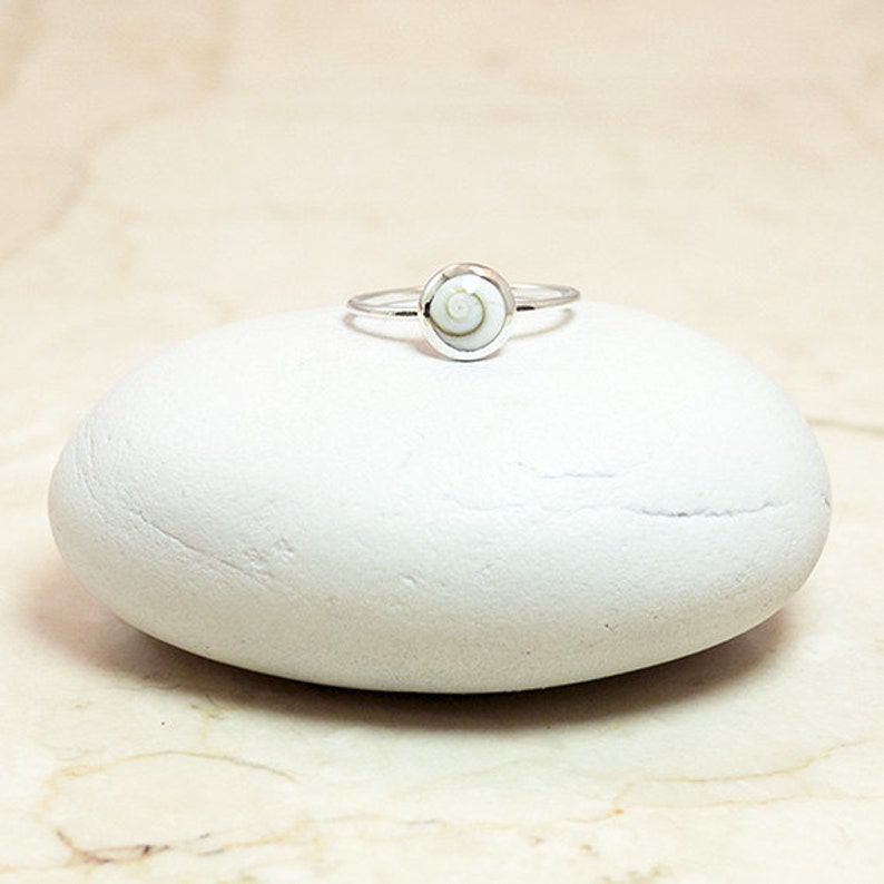 Sterling Silver Shell Stack Ring Shell Ring Stackable Ring | Etsy